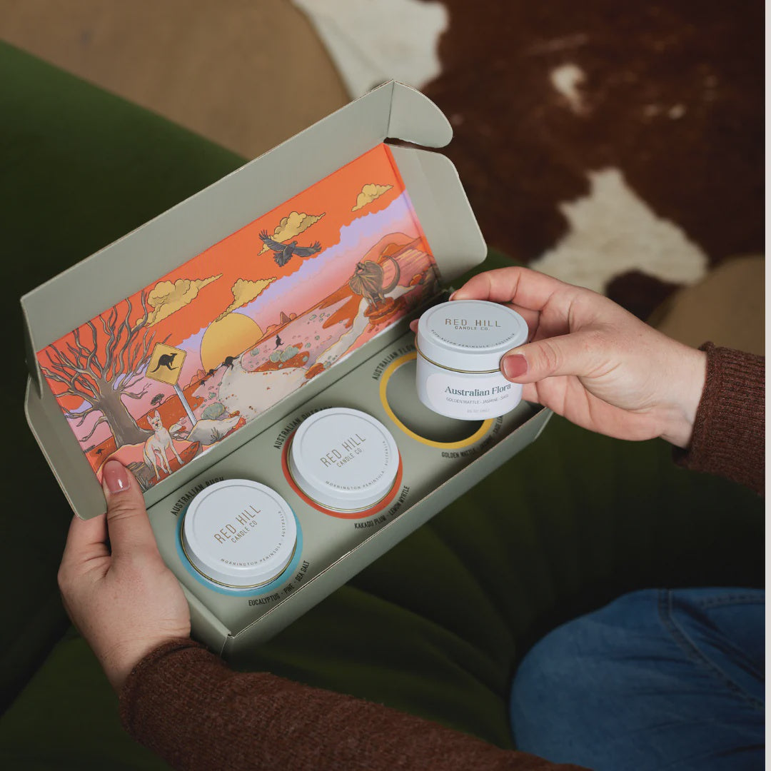 Australian Trio Gift Pack of Soy Candles – Winding Home