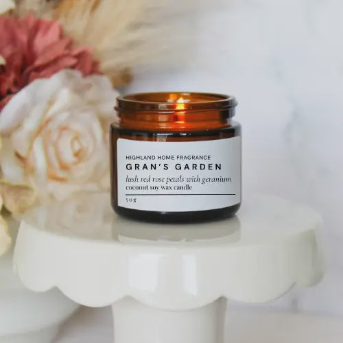 Gran's Garden / Rose & Geranium 50 g Candle – Winding Home