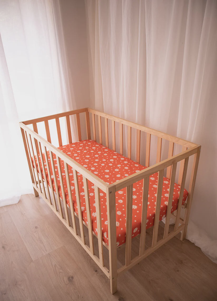 Fitted Cot Sheet - Poppy – Winding Home